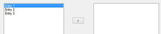 C Issue With Moving Items Between Listboxes Stack Overflow